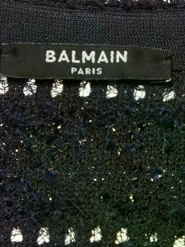 Balmain Bouclé Zip-up Tweed Jacket