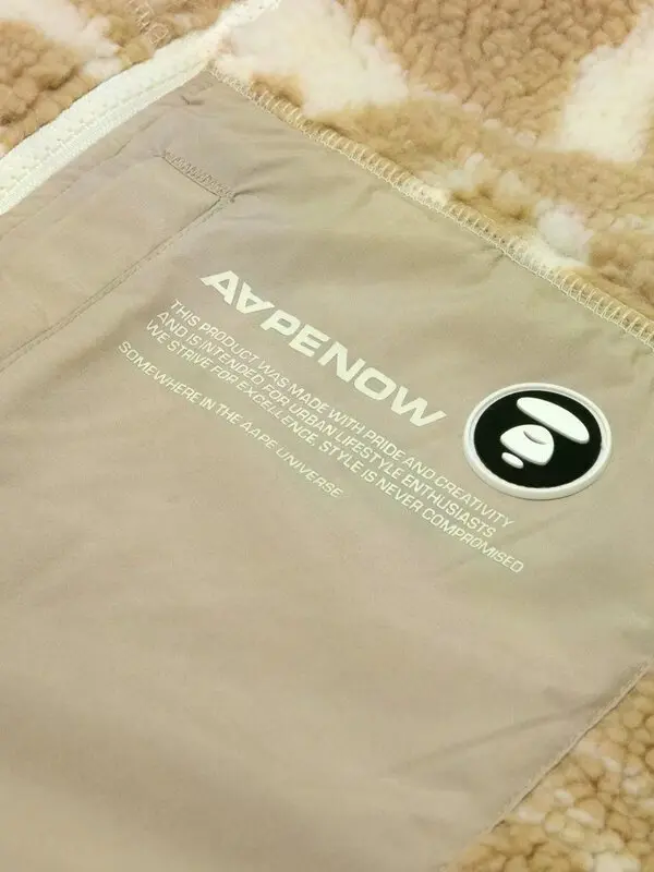 AAPE BY *A BATHING APE Moonface Camouflage Fleece Zip-up Cardigan