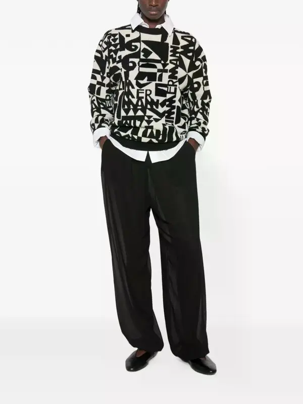 Zimmermann Logo-intarsia Knitted Sweater