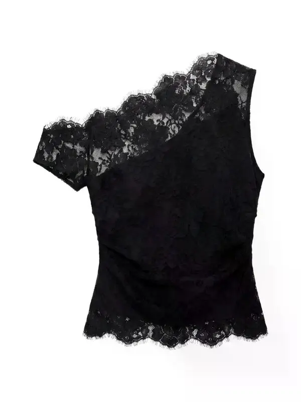 REFORMATION Oriana One-shoulder Lace Top