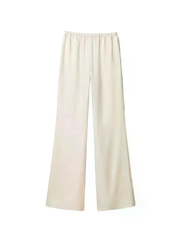 REFORMATION Gale Trousers Wide Leg Satin Finish - Neutrals