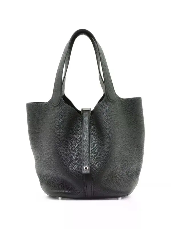 Hermès Clemence Picotin Lock 22 Handbag - Black