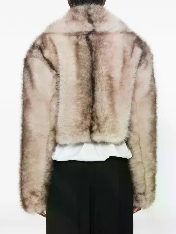 Sportmax Cropped Fur Jacket - Neutrals