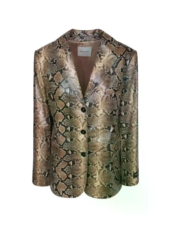 ERMANNO FIRENZE Snake-print Single-breasted Blazer