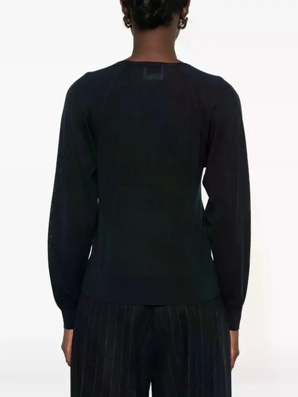 FORTE_FORTE V-neck Long-sleeve Sweater