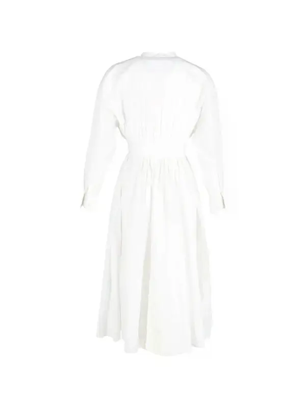 Alexander McQueen Cotton Band Collar Shirt Dress
