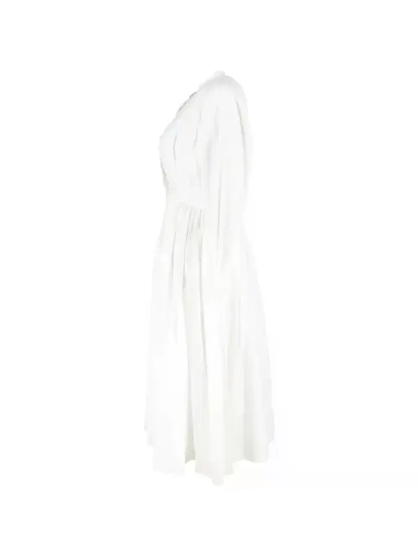 Alexander McQueen Cotton Band Collar Shirt Dress