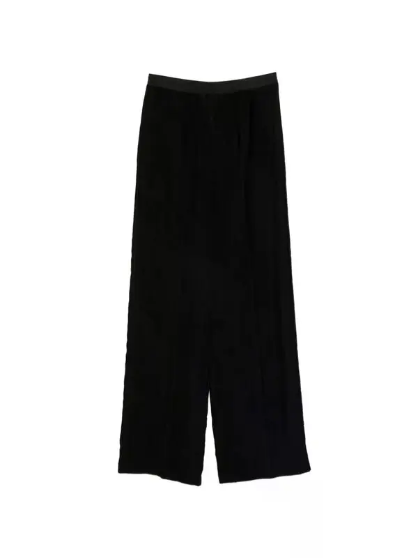 FORTE_FORTE Ribbed Texture High-waisted Trousers