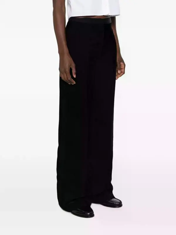 FORTE_FORTE Ribbed Texture High-waisted Trousers