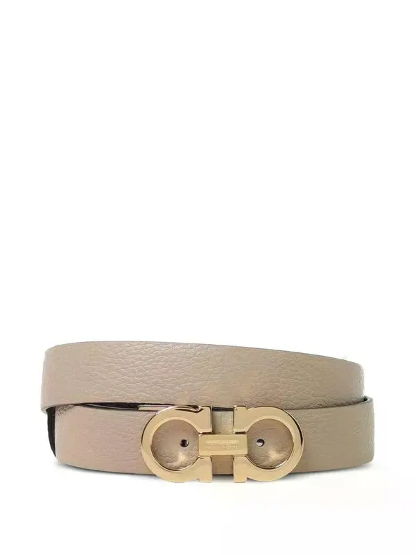 FERRAGAMO Reversible And Adjustable Gancini Belt - Neutrals