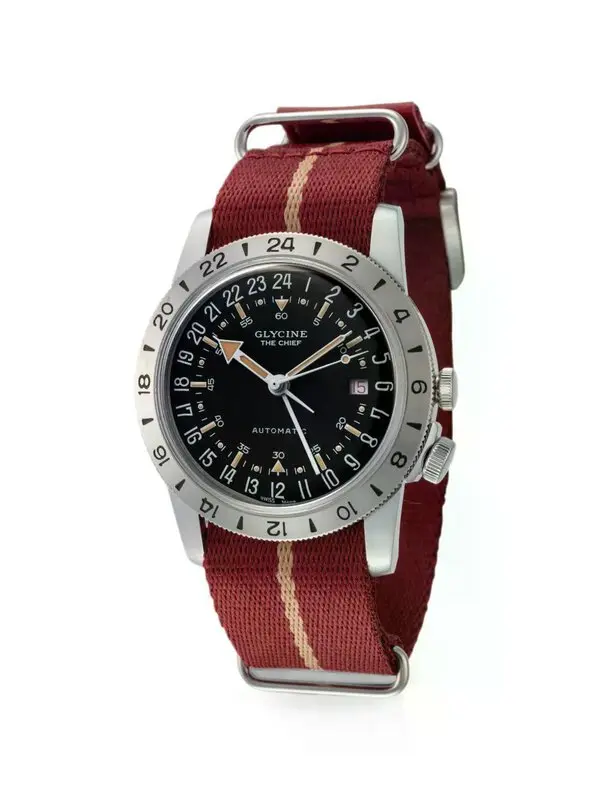 GLYCINE Airman Vintage The Chief 40mm Watch - Black