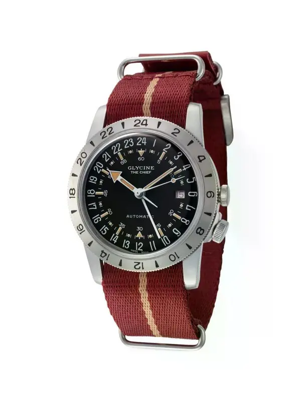 GLYCINE Airman Vintage The Chief 40mm Automatic Watch - Black