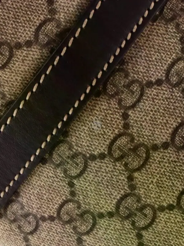 Gucci Joy Gg Coated Canvas With Leather Medium Tote Bag