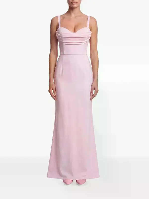 POST MERIDIEM Gathered-bodice Maxi Dress - Pink