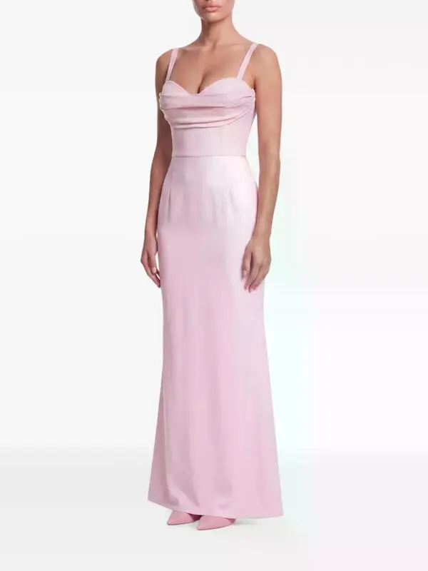 POST MERIDIEM Gathered-bodice Maxi Dress