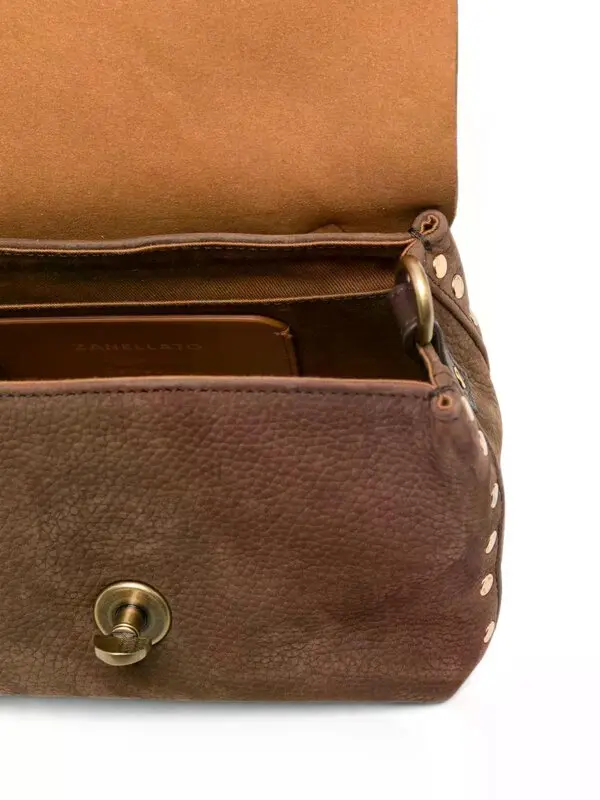 ZANELLATO Postina® Studded Pebbled-leather Tote Bag