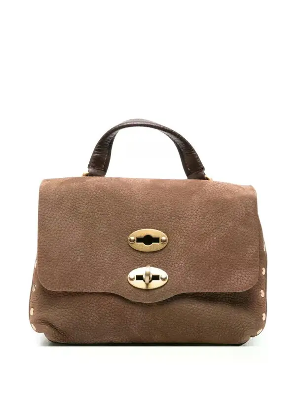 ZANELLATO Postina® Studded Pebbled-leather Tote Bag - Brown