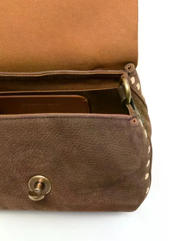 ZANELLATO Postina® Studded Pebbled-leather Tote Bag