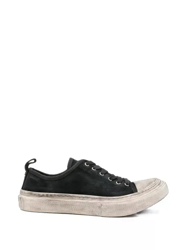 ANN DEMEULEMEESTER Halli Distressed-effect Lace-up Sneakers