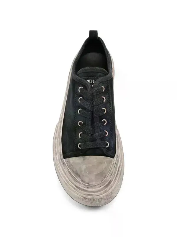 ANN DEMEULEMEESTER Halli Distressed-effect Lace-up Sneakers