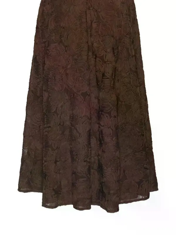 ROTATE BY BIRGER CHRISTENSEN Sleeveless Floral Jacquard Midi Dress