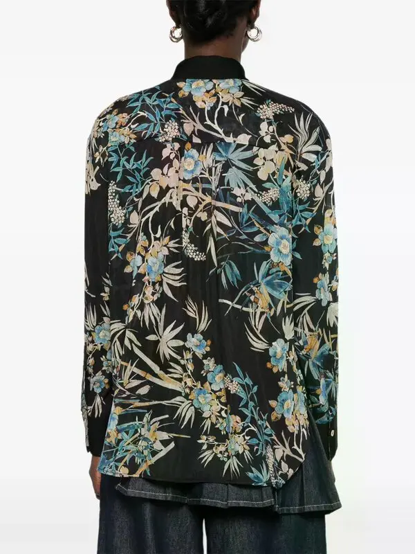 FORTE_FORTE Floral Print Button-down Shirt