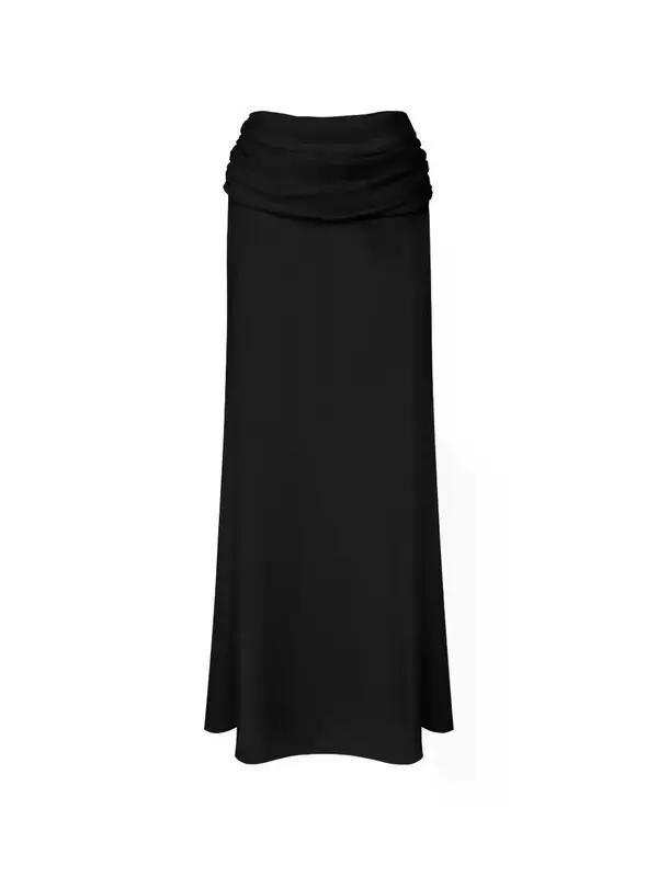 POST MERIDIEM Draped Chiffon Maxi Skirt