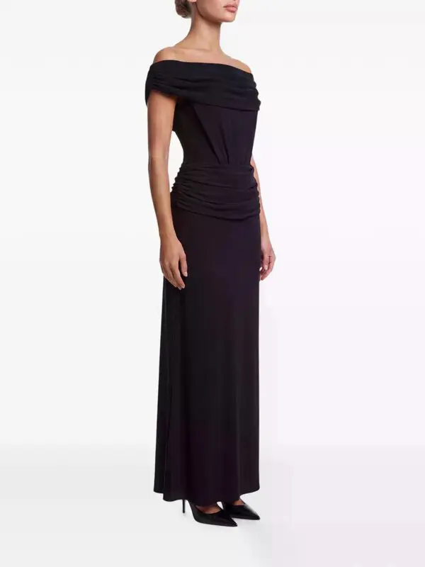 POST MERIDIEM Draped Chiffon Maxi Skirt