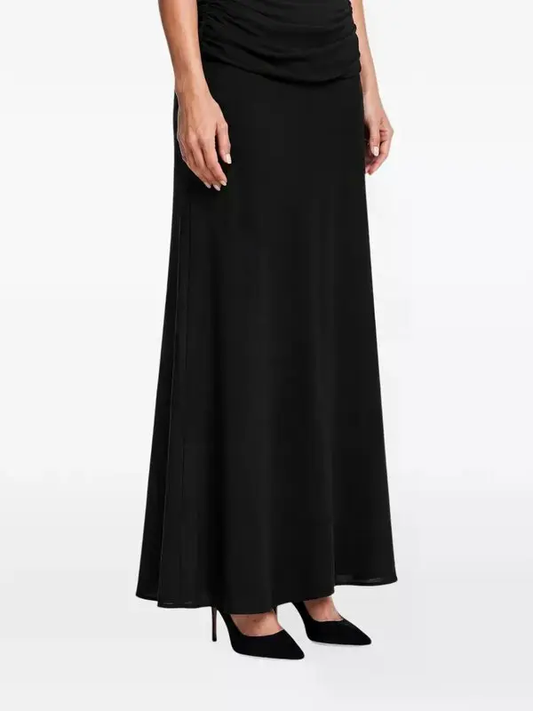 POST MERIDIEM Draped Chiffon Maxi Skirt