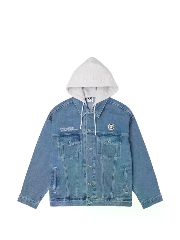 AAPE BY *A BATHING APE Moonface Panelled Denim Jacket
