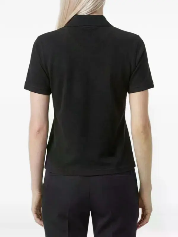 Saint Laurent Logo-embroidered Polo Shirt - Black