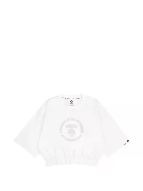 AAPE BY *A BATHING APE Moonface Mesh-panel T-shirt - White
