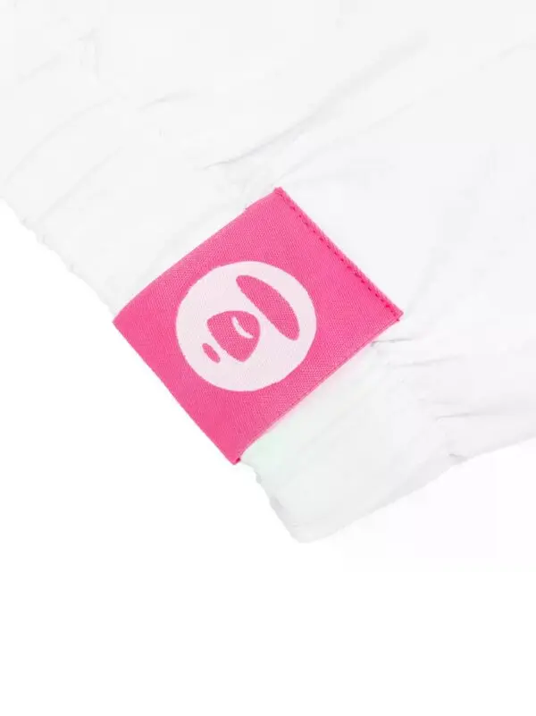 AAPE BY *A BATHING APE Moonface Mesh-panel T-shirt - White