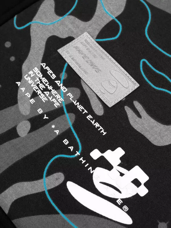 AAPE BY *A BATHING APE Camo-print Logo-detail Hoodie