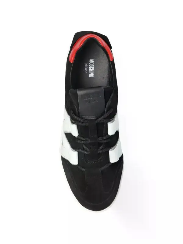 Moschino Patch Leather Sneakers