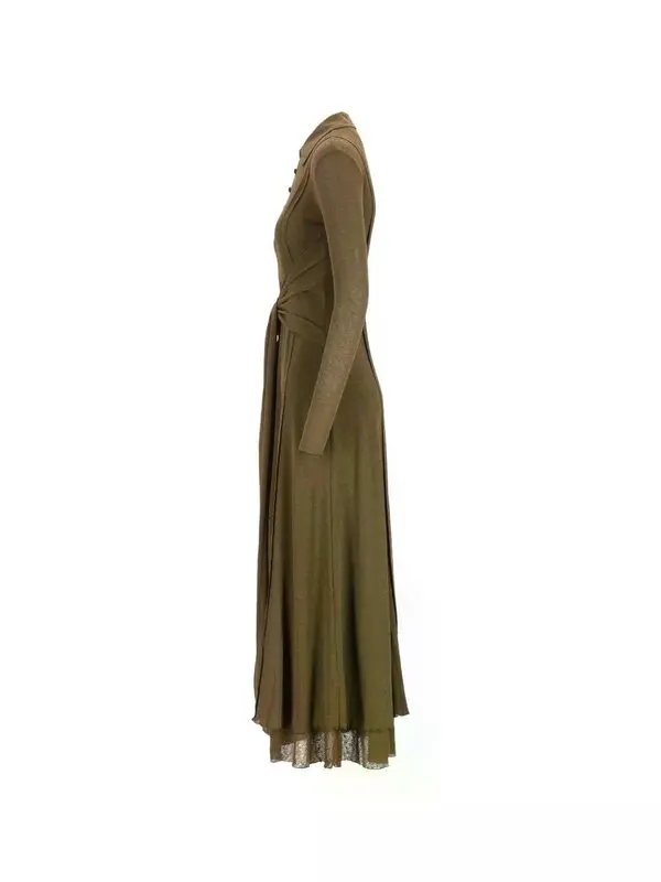 GANNI Marl Mesh Tie-waist Maxi Dress
