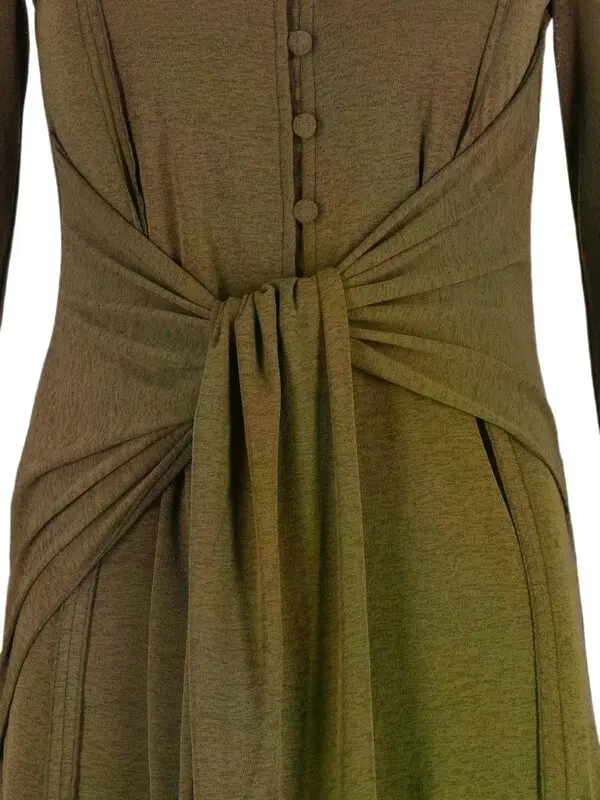 GANNI Marl Mesh Tie-waist Maxi Dress
