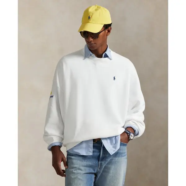 Ralph Lauren Us Open Fleece Crewneck Sweatshirt - Ceramic White