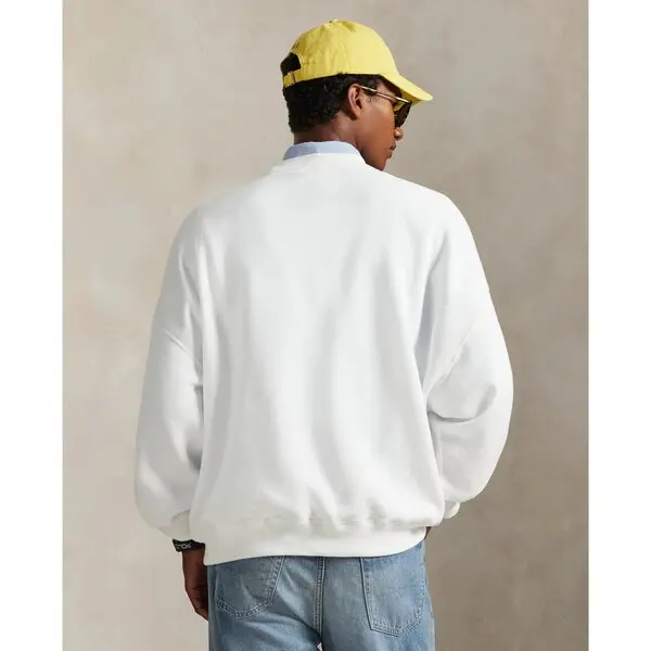 Ralph Lauren Us Open Fleece Crewneck Sweatshirt - Ceramic White