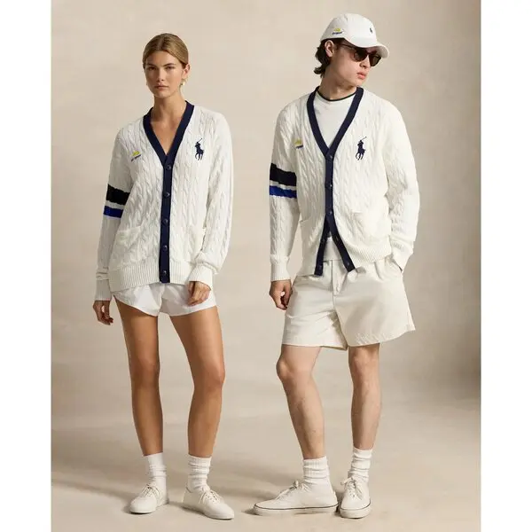 Ralph Lauren Us Open Cable-knit Cardigan