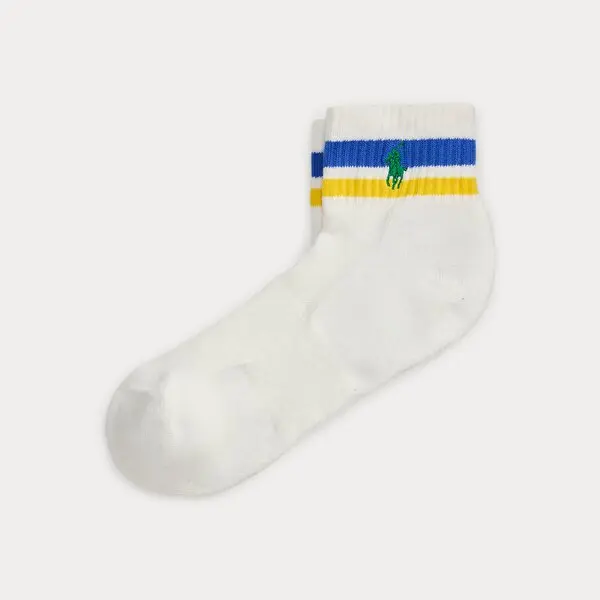 Ralph Lauren Us Open Quarter-crew Socks - White