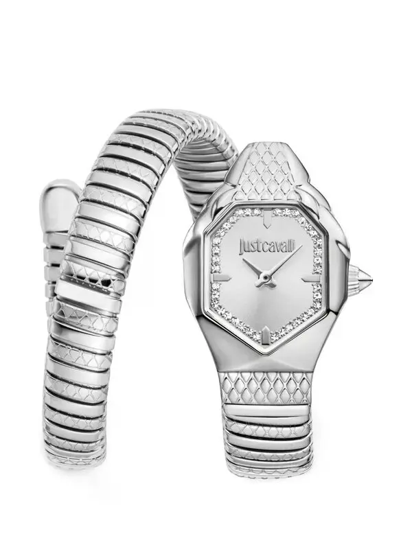 Just Cavalli Aria Snake 22mm Watch - Silver