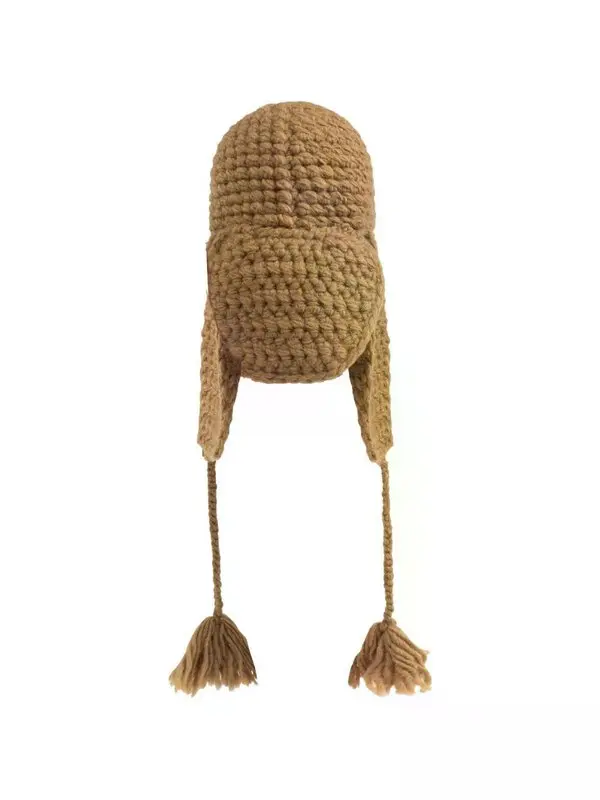 Etro Crochet Wool & Alpaca Blend Trapper Hat - Brown