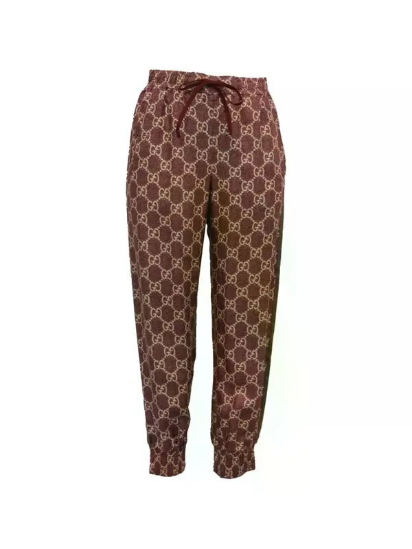 Gucci Gg Monogram Track Pants - Red