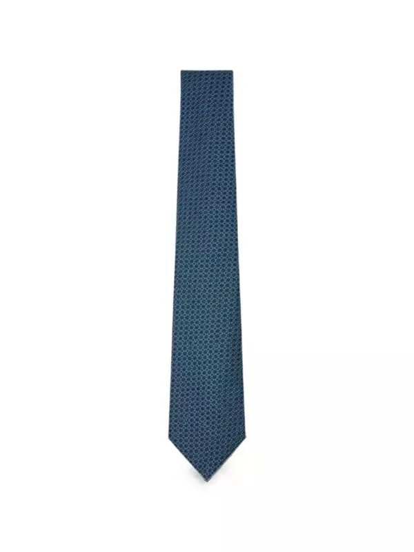 Canali Geometric-pattern Silk-blend Tie