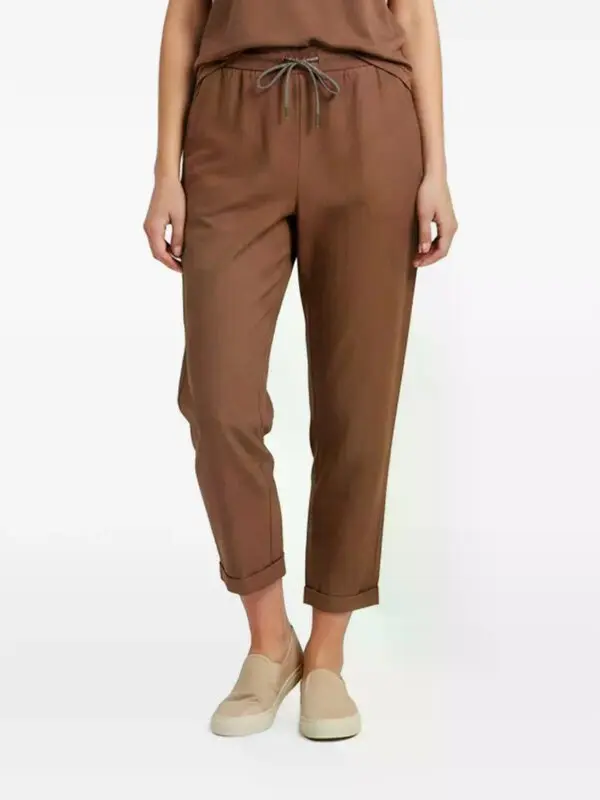 Fabiana Filippi Drawstring-waist Trousers - Brown