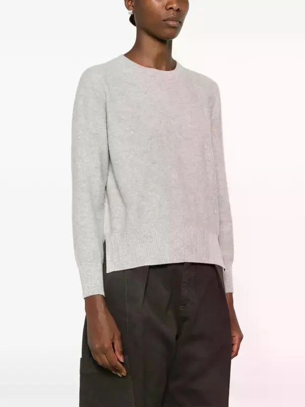 PANICALE Sequin-embellished Side-slit Sweater