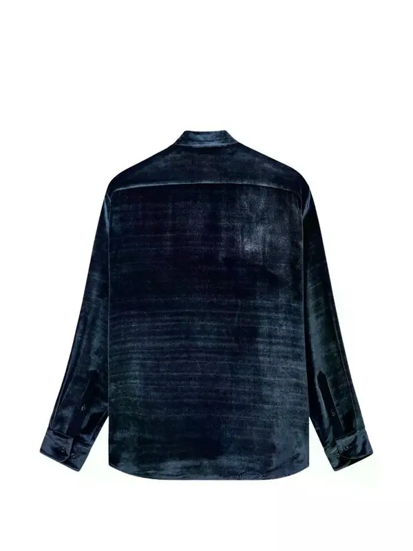 Giorgio Armani Velvet Mandarin-collar Shirt