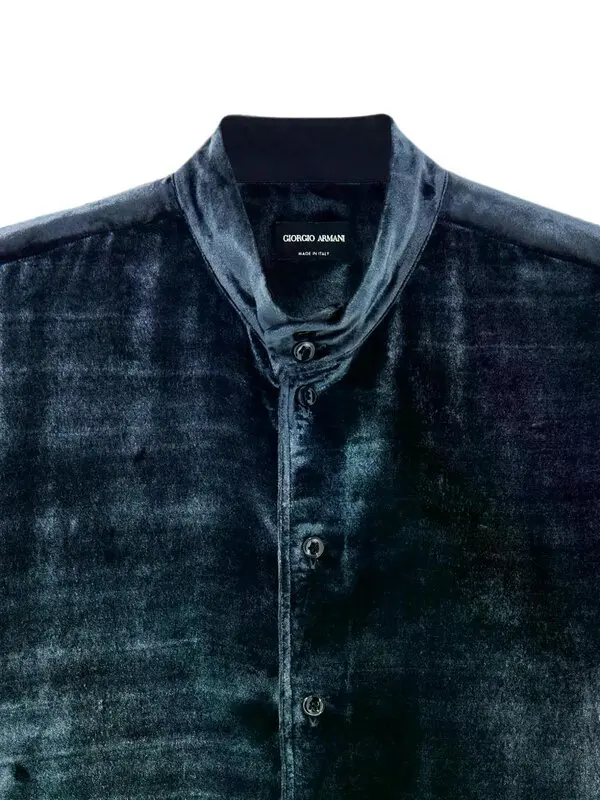 Giorgio Armani Velvet Mandarin-collar Shirt