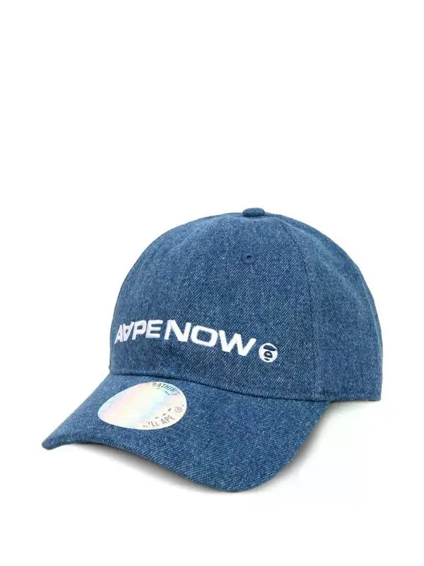AAPE BY *A BATHING APE Moonface Embroidered Baseball Cap - Blue